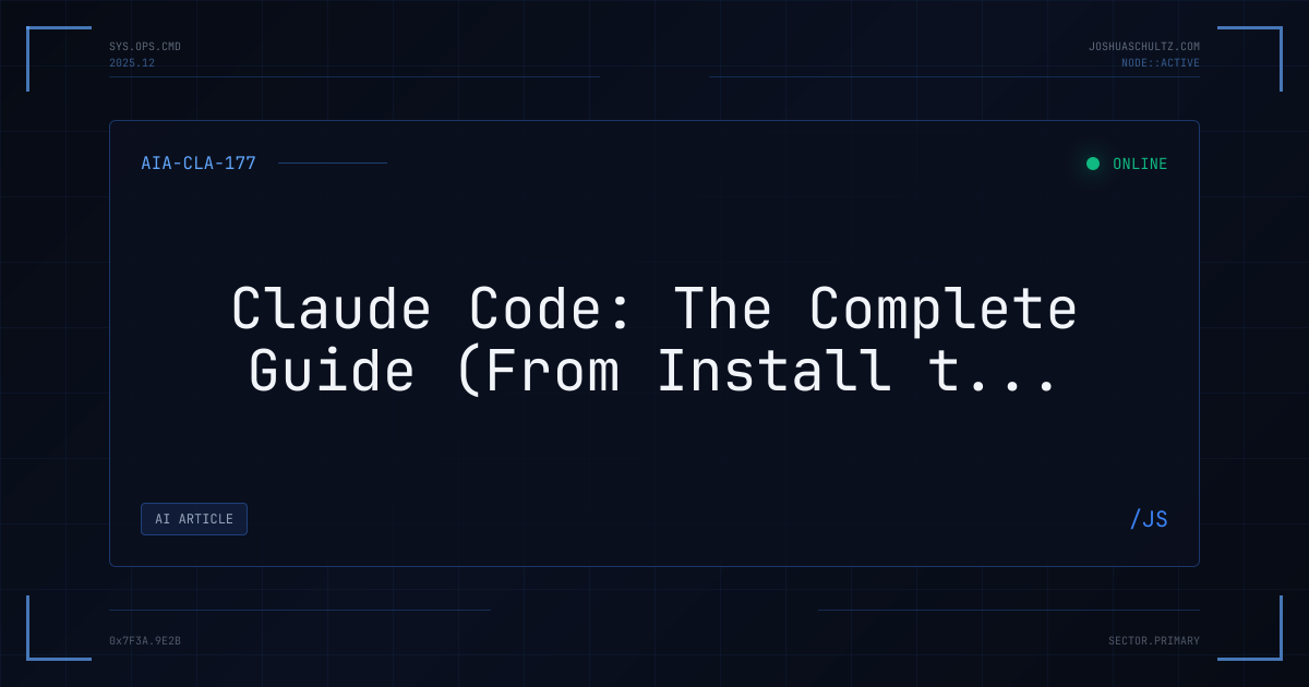 Claude Code: The Complete Guide (From Install to AI-Powered Workflows ...